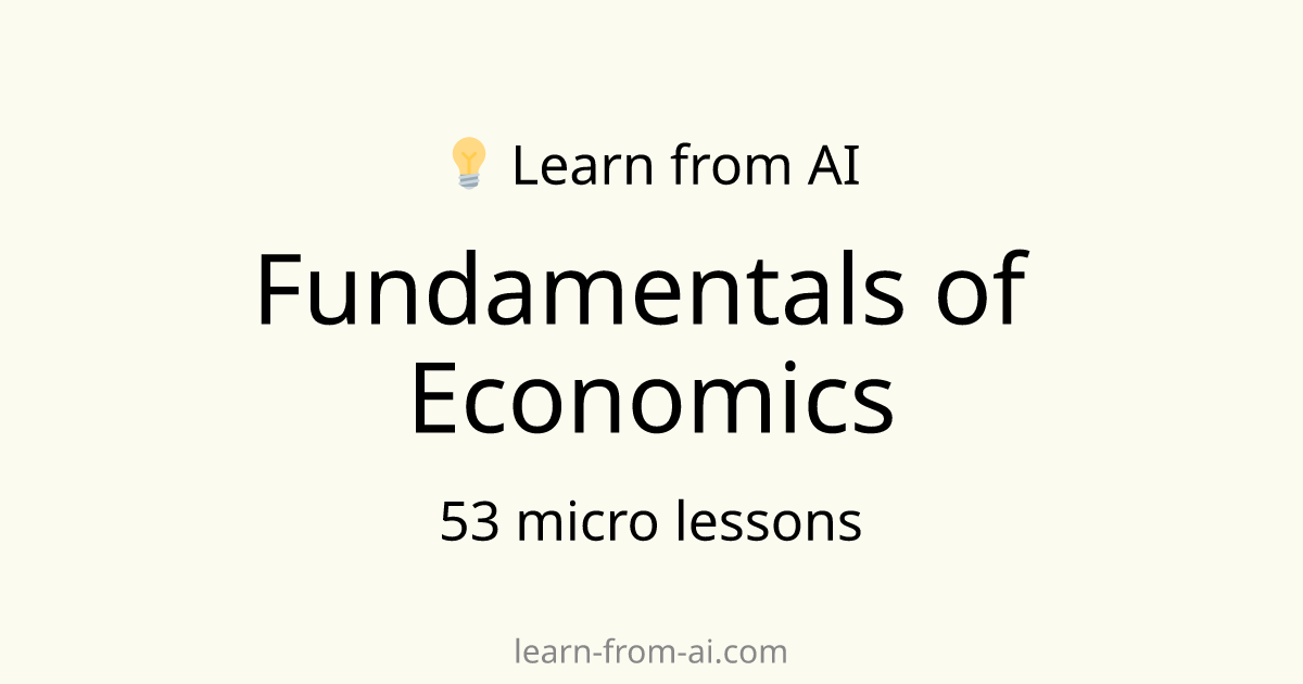 Fundamentals of Economics